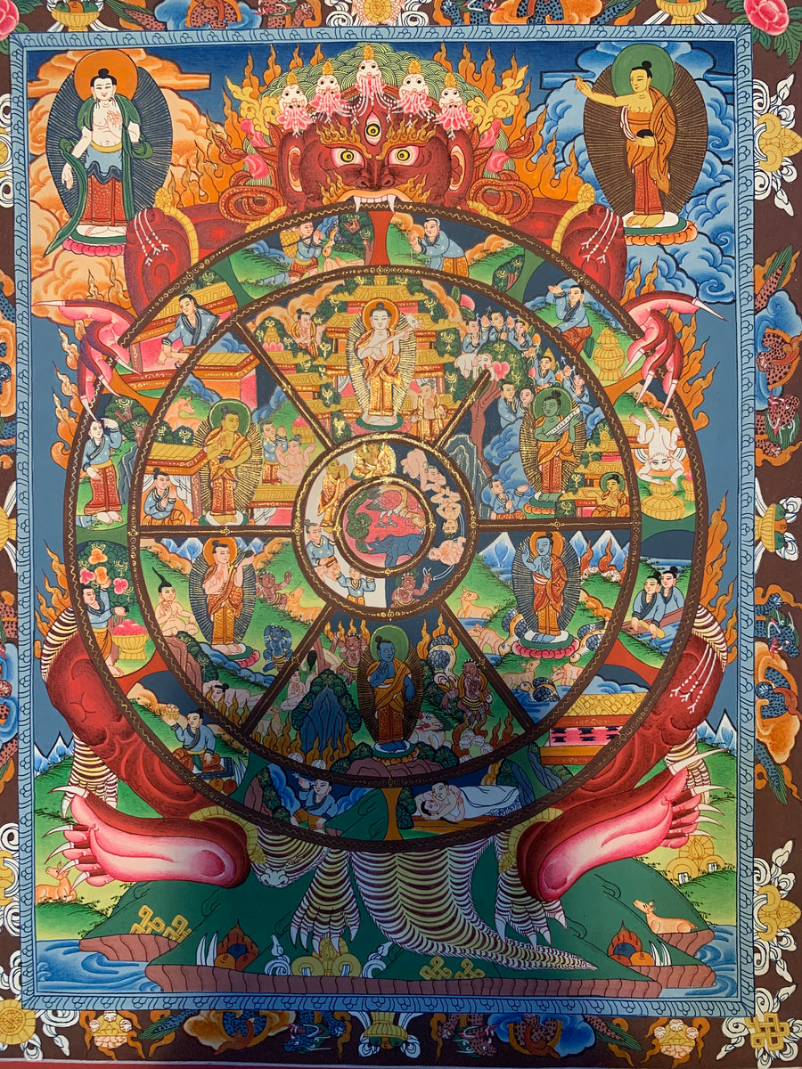 The Wheel of Life Thangka Painting 40*30 | The Thangka