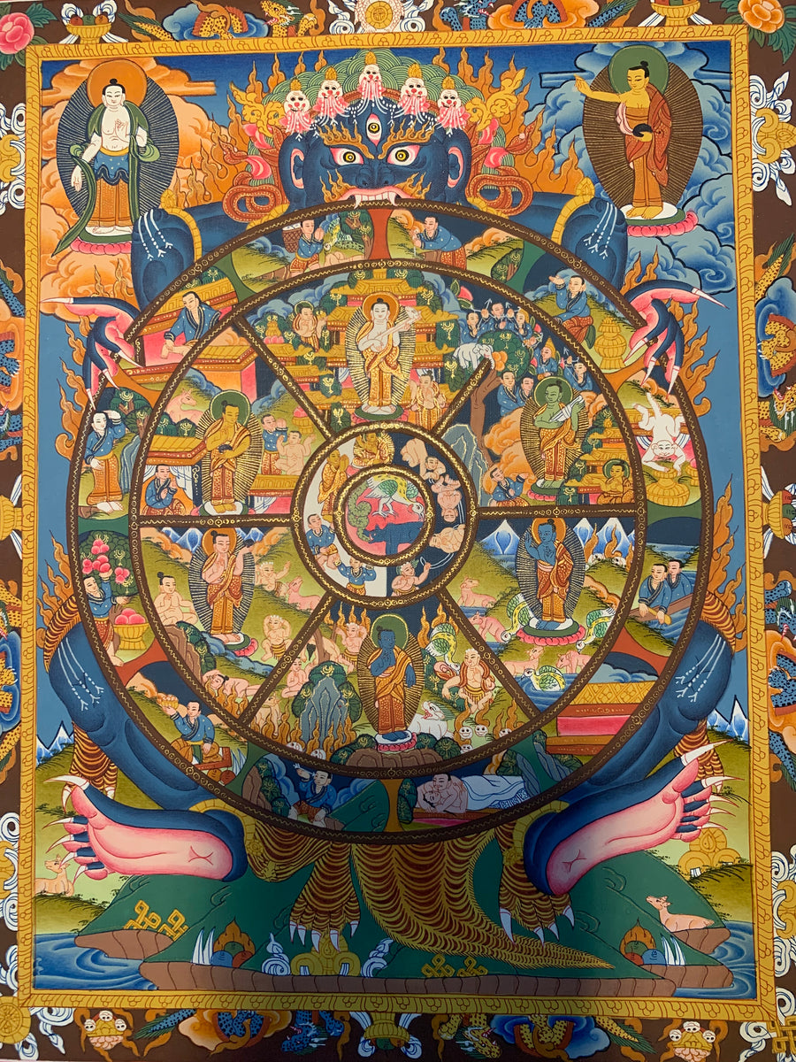 The Wheel of Life Thangka Painting 40*30 | The Thangka