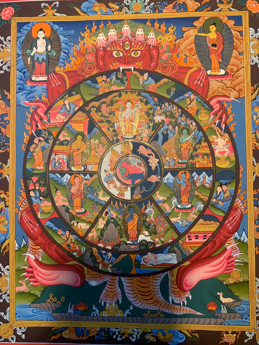 The Wheel of Life Thangka Painting 40*30 | The Thangka