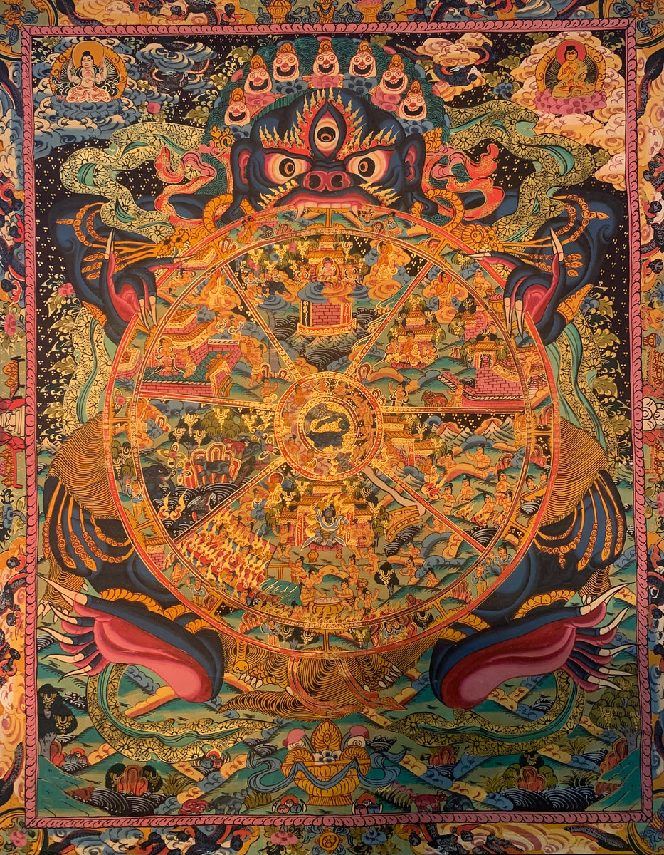 The Wheel of Life Thangka Painting 60*46 | The Thangka