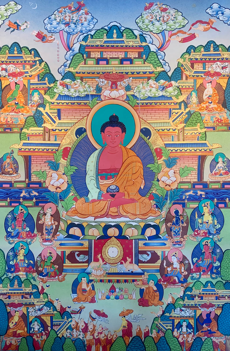 Amitabha Buddha Thangka Painting 67*49 | The Thangka