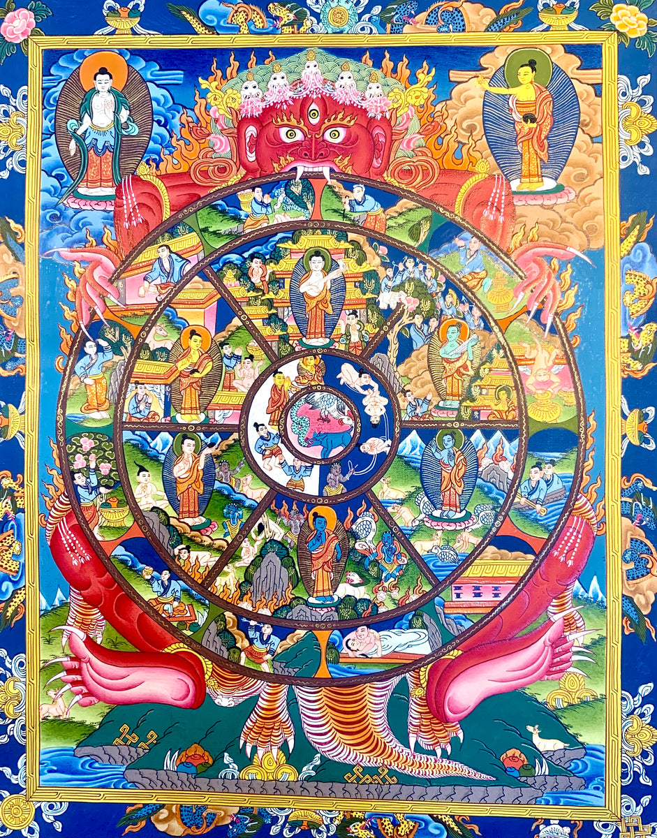 The Wheel of Life Thangka Painting 35*26 | The Thangka